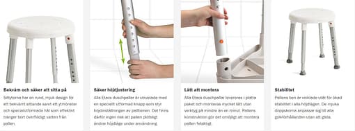 Duschpall Etac Easy - Hjälpmedelscentralen.se